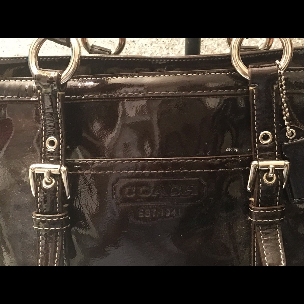 Coach Mahogany Patent Leather Tote - Gem